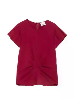 Isabel Marant Étoile Isabel Marant Gathered Crepe Top Red