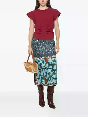Isabel Marant Étoile Gathered Crepe Top - Red