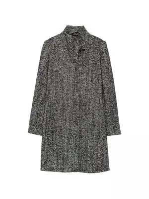 FAY Herringbone-pattern Funnel-neck Coat