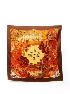 Hermès 2010s Africa Silk Scarf