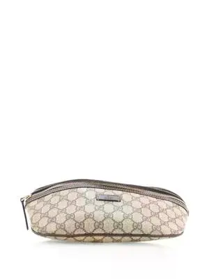Gucci Gg Coated Canvas With Leather Small Belt Bag