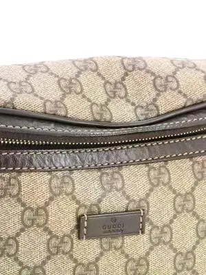 Gucci Gg Coated Canvas With Leather Small Belt Bag