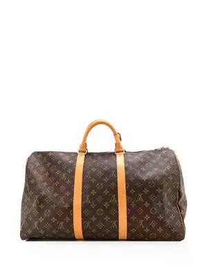 LOUIS VUITTON Keepall Bag Monogram Canvas 50 Travel Bag - Brown