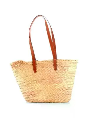 Celine Triomphe Basket Raffia With Leather Large Shoulder Bag