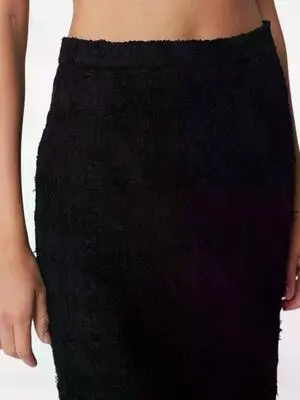 Alessandra Rich Bouclé Check Skirt
