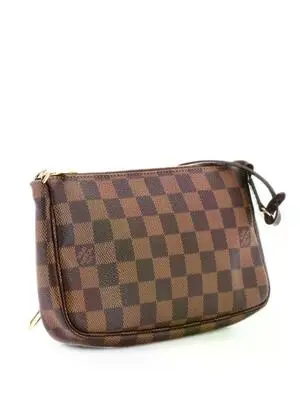 LOUIS VUITTON Pochette Accessoires Damier Clutch Bag - Brown
