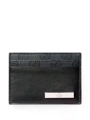Gucci Card Case With Metal Tag - Black