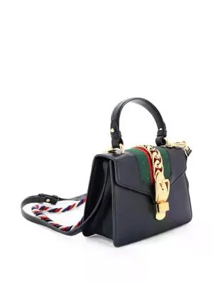Gucci Sylvie Top Handle Bag Leather Mini Satchel