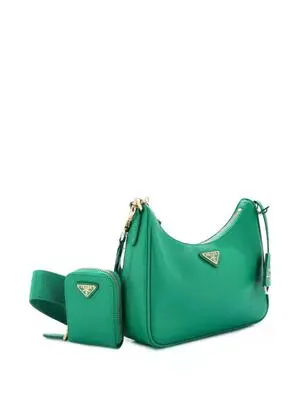 Prada Re-edition 2005 Shoulder Bag In Saffiano Leather - Green