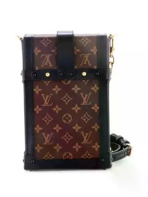 LOUIS VUITTON Vertical Trunk Pochette Monogram Canvas Crossbody Bag