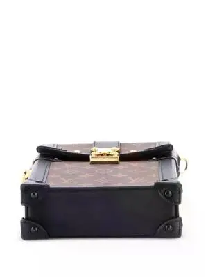 LOUIS VUITTON Vertical Trunk Pochette Monogram Canvas Crossbody Bag - Black