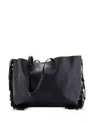 Saint Laurent Large Fringe Shopper Tote Bag - Black