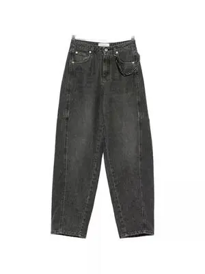 ERMANNO FIRENZE Chain-link Wide-leg Jeans - Grey