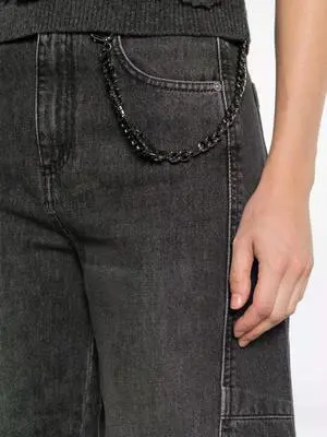 ERMANNO FIRENZE Chain-link Wide-leg Jeans