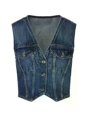 Liu Jo X Elodie Sleeveless Denim Jacket - Blue