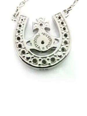 VIVIENNE WESTWOOD Tone Horseshoe Pendant Necklace With Crystal Embellishments