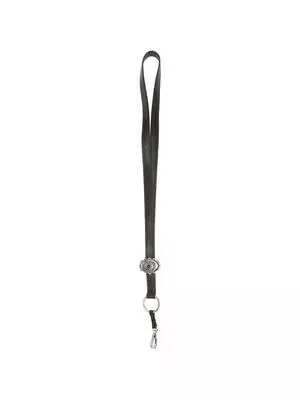 Orciani Engraved-plaque Leather Lanyard - Brown