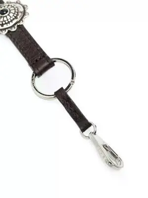 Orciani Engraved-plaque Leather Lanyard