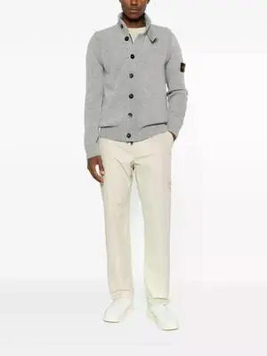 Stone Island Logo-patch Button-up Sweater