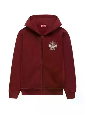 Kenzo Eiffel Tower Embroidered Zip-up Hoodie