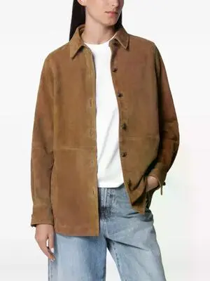 RÓHE Pankou Suede Overshirt - Brown