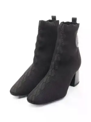 Hermès Knit Ankle Boots With Logo Detail