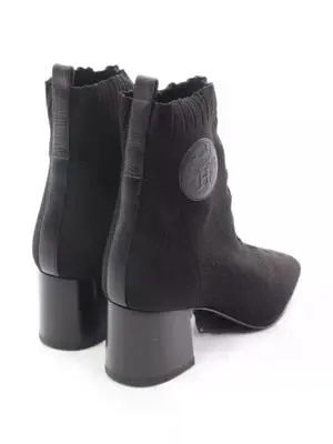 Hermès Knit Ankle Boots With Logo Detail