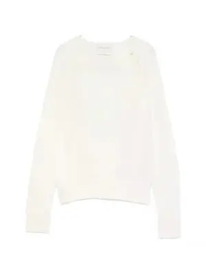 FORTE_FORTE Button-detail Raglan-sleeve Sweater - Neutrals