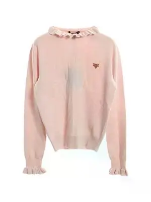 LOUIS VUITTON 2010s Logo-plaque Sweater - Pink