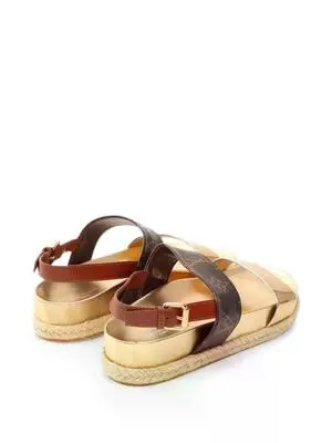 LOUIS VUITTON 2017 Odyssey Line Monogram Flat Sandals