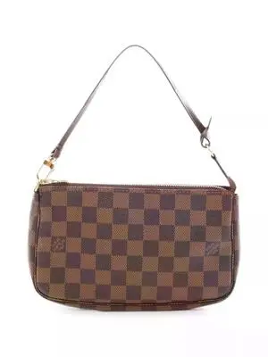 LOUIS VUITTON 2006 Damier Ebene Shoulder Bag - Brown