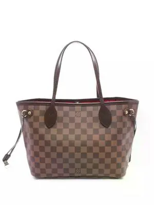 LOUIS VUITTON 2011 Pm Neverfull Damier Ebene Canvas Tote Bag