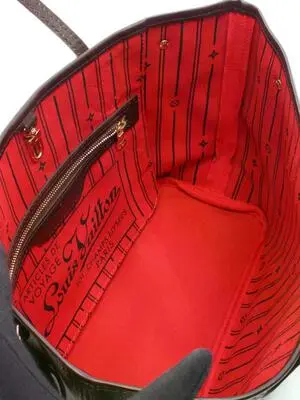 LOUIS VUITTON 2011 Pm Neverfull Damier Ebene Canvas Tote Bag