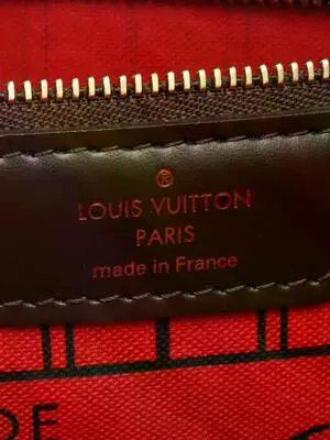 LOUIS VUITTON 2011 Pm Neverfull Damier Ebene Canvas Tote Bag