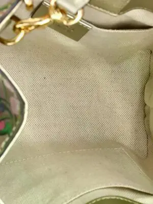 Gucci Bamboo Shopper Blooms Print Leather Mini Tote Bag