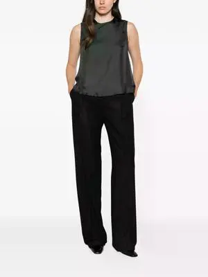 WHYCI MILANO Satin Finish Sleeveless Top