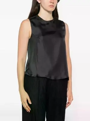 WHYCI MILANO Satin Finish Sleeveless Top