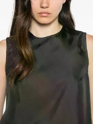 WHYCI MILANO Satin Finish Sleeveless Top