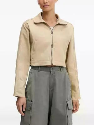 Adidas Firebird Twill Crop Track Top - Neutrals