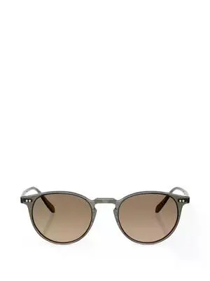 Oliver Spencer Riley Round-frame Sunglasses - Grey