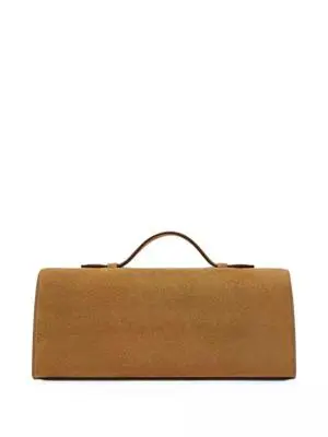 Savette Symmetry Slim Suede Clutch Bag - Brown