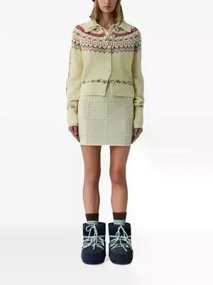 Guest In Residence Fair Isle-style Knit Cardigan