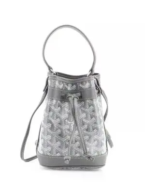 Goyard Petit Flot Coated Canvas Mini Bucket Bag - Grey