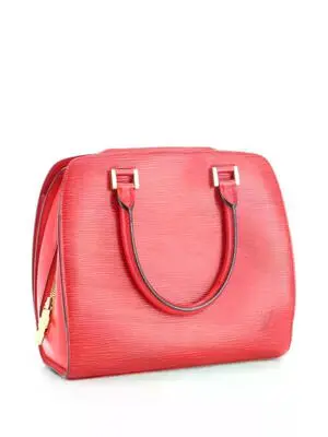 LOUIS VUITTON Pont Neuf Handbag Epi Leather Pm Satchel - Red