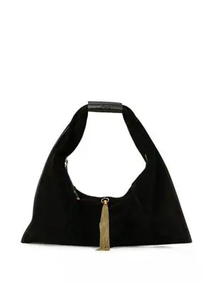 TWINSET Chain-tassel Leather Bucket Bag - Black