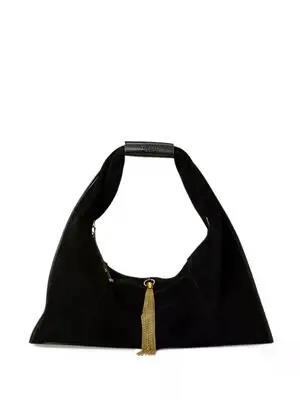 TWINSET Chain-tassel Leather Bucket Bag - Black