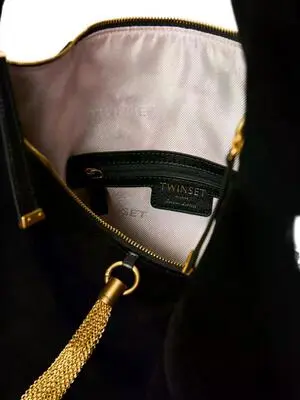 TWINSET Chain-tassel Leather Bucket Bag