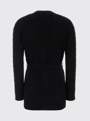 Valentino Garavani Cable Knit Belted Cardigan - Black
