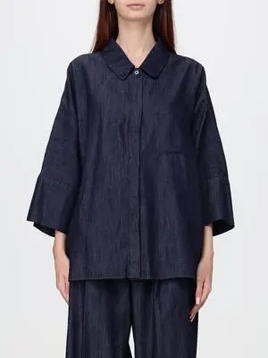 Max Mara Shirt With Classic Collar - Denim