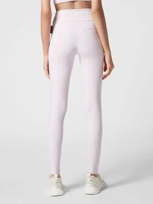 PLEIN SPORT High-waisted Technical Fabric Leggings - Pink